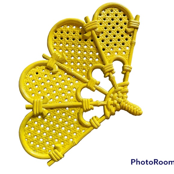 Vintage | Wall Decor | Vintage Burwood Yellow Plastic Wall Decor Fan ...
